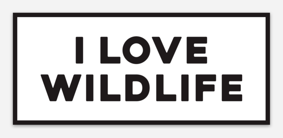 I LOVE WILDLIFE Vinyl Sticker – The Oregon Coast Visitors Association