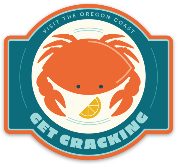 Get Cracking 3" Sticker – The Oregon Coast Visitors Association