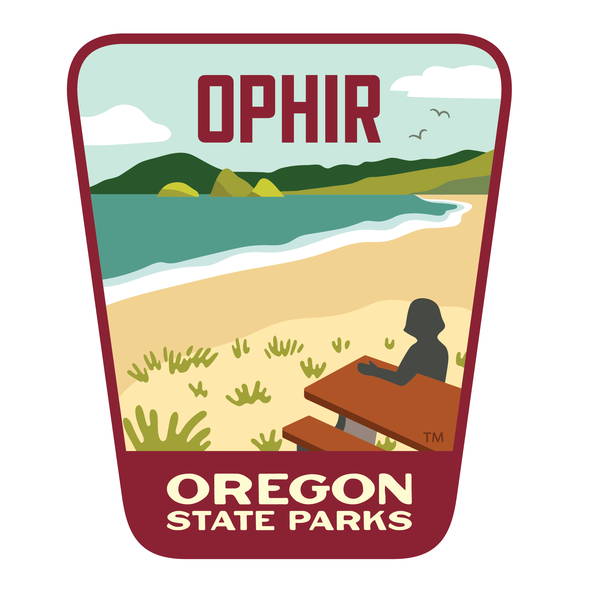 Ophir, 3.25” Weatherproof Sticker – The Oregon Coast Visitors Association